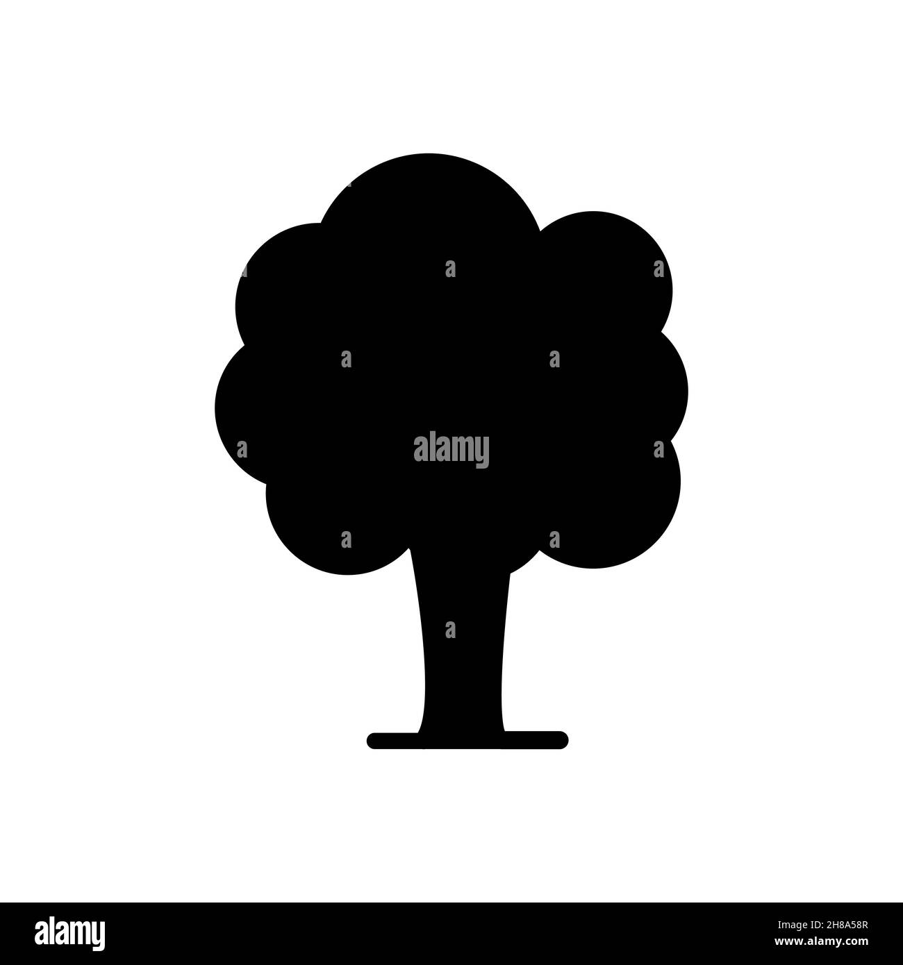 tree flat icon vector illustration Stock Vector Image & Art - Alamy