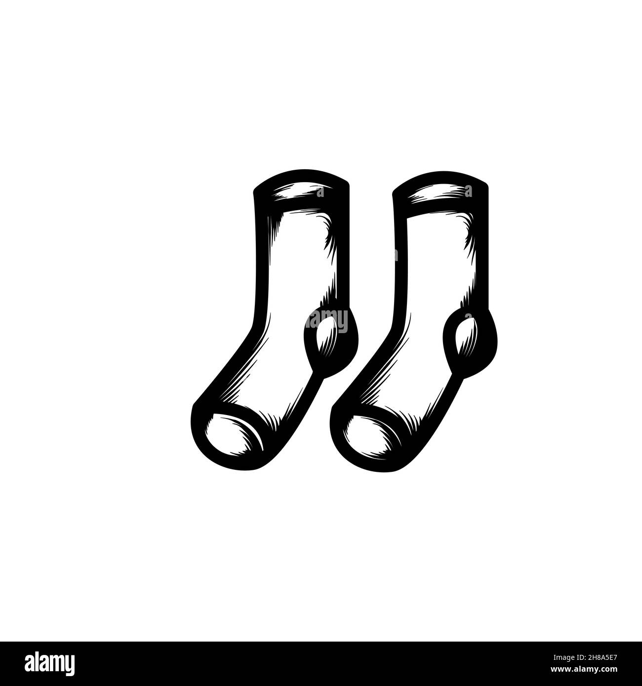 Hand drawn xmas socks Stock Vector Images - Alamy