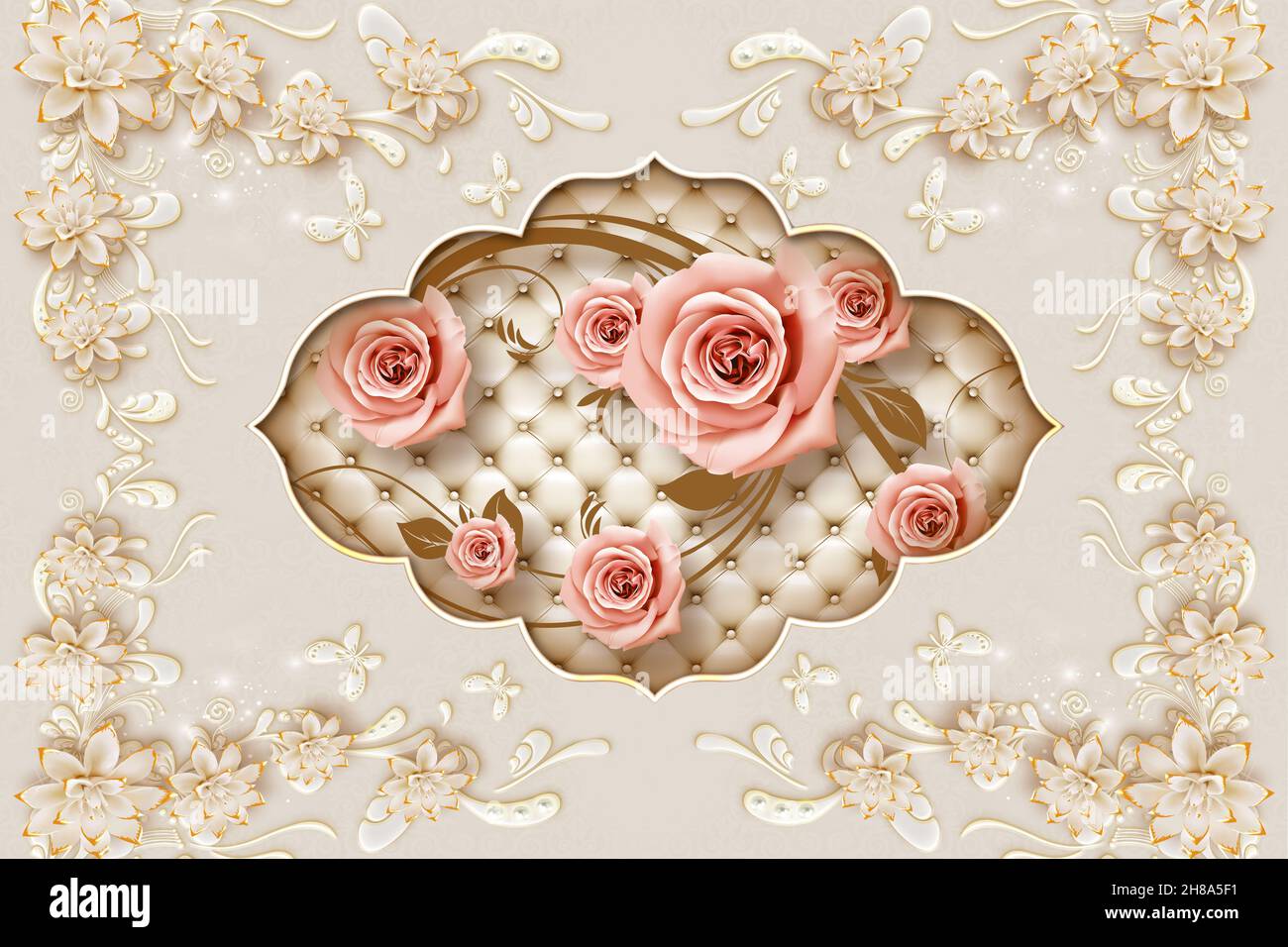 3D High Decoration Background Wallpaper Stock Photo - Alamy
