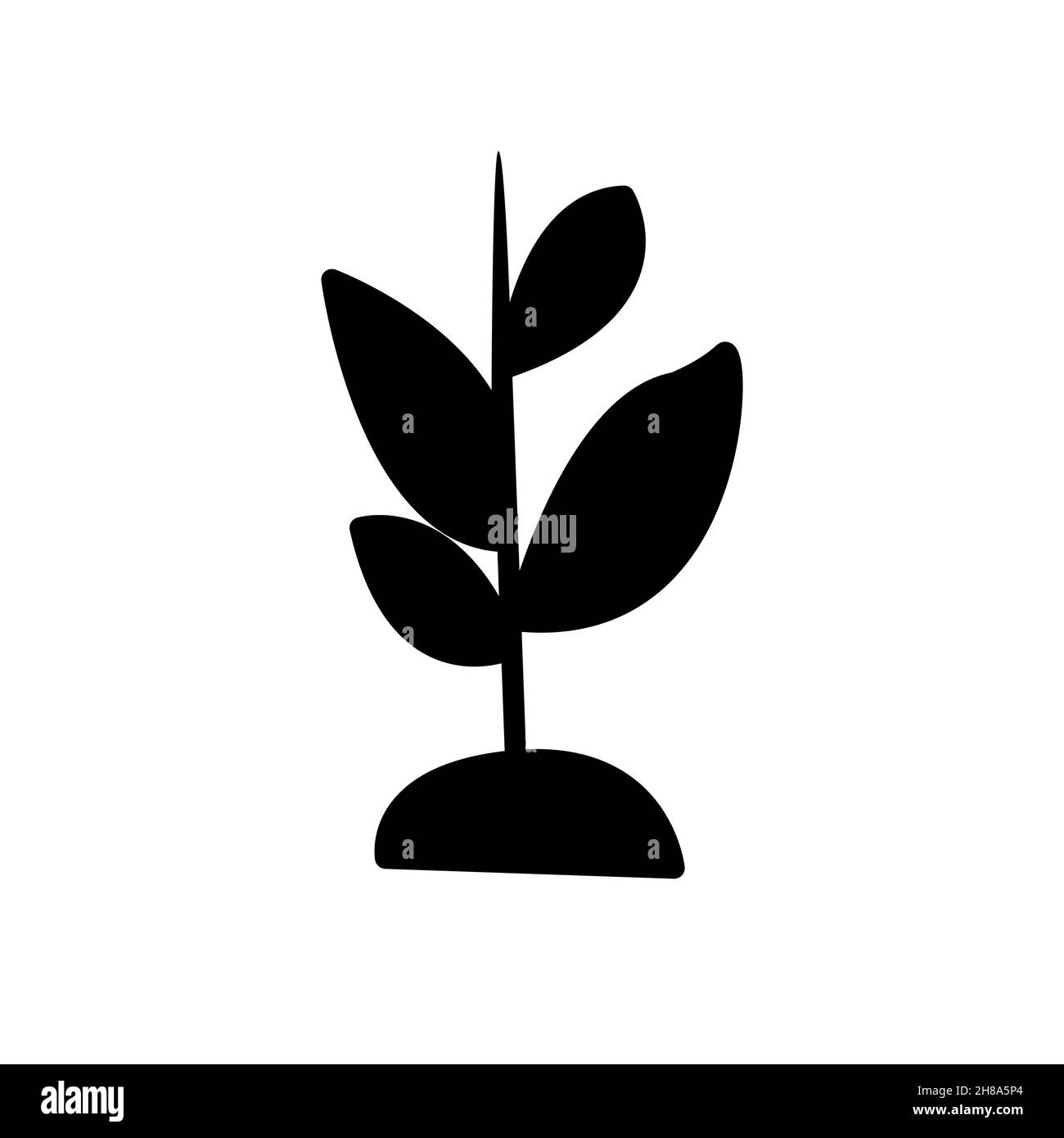 seed tree growing flat icon vector illustration Stock Vector Image ...