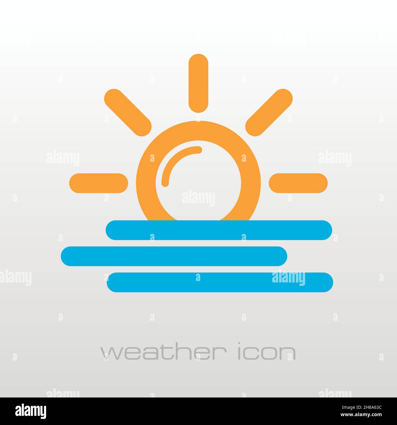Sun Heat outline icon. Meteorology. Weather. Vector illustration eps 10 ...