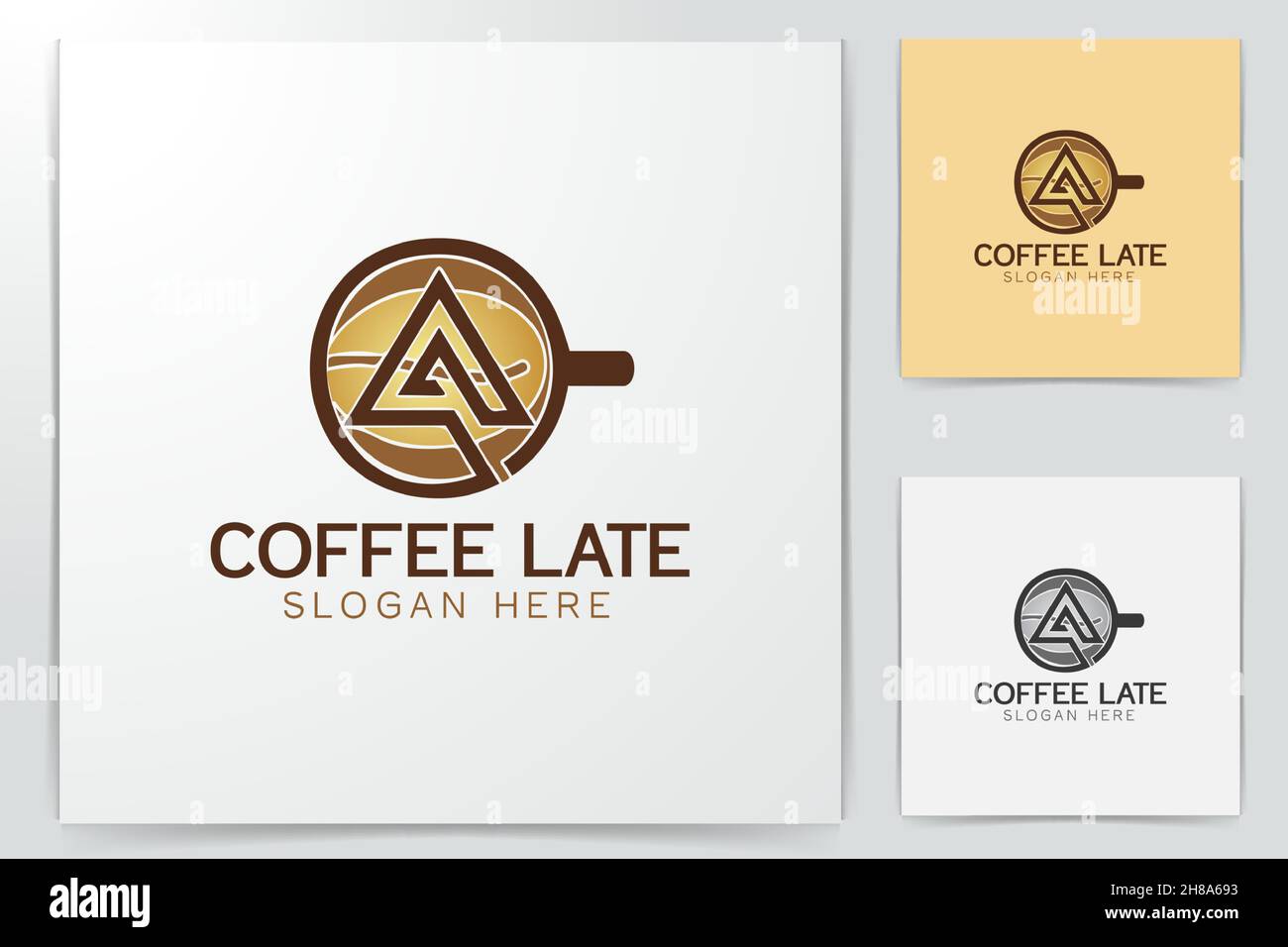 initial A, mug, coffee bean, coffee shop logo Designs Inspiration ...