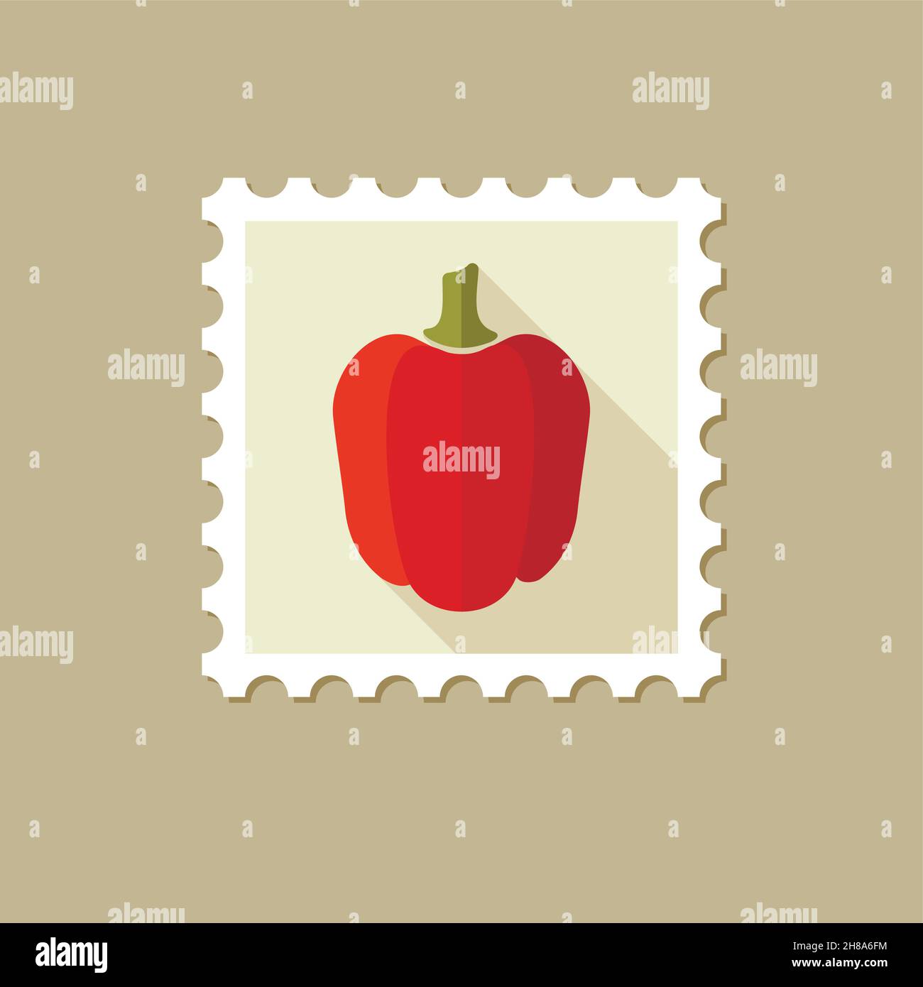 Long sweet pepper Stock Vector Images - Alamy