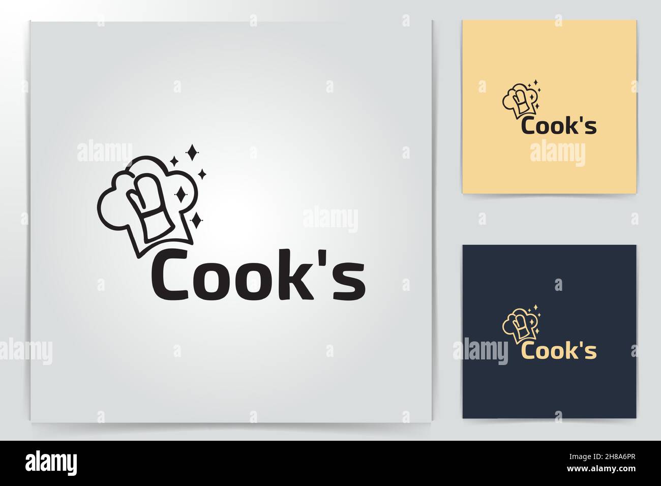 cooking logo Designs Inspiration Isolated on White Background Stock ...