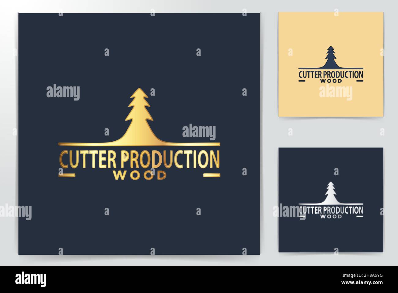 fir tree, cutter logo Designs Inspiration Isolated on White Background ...