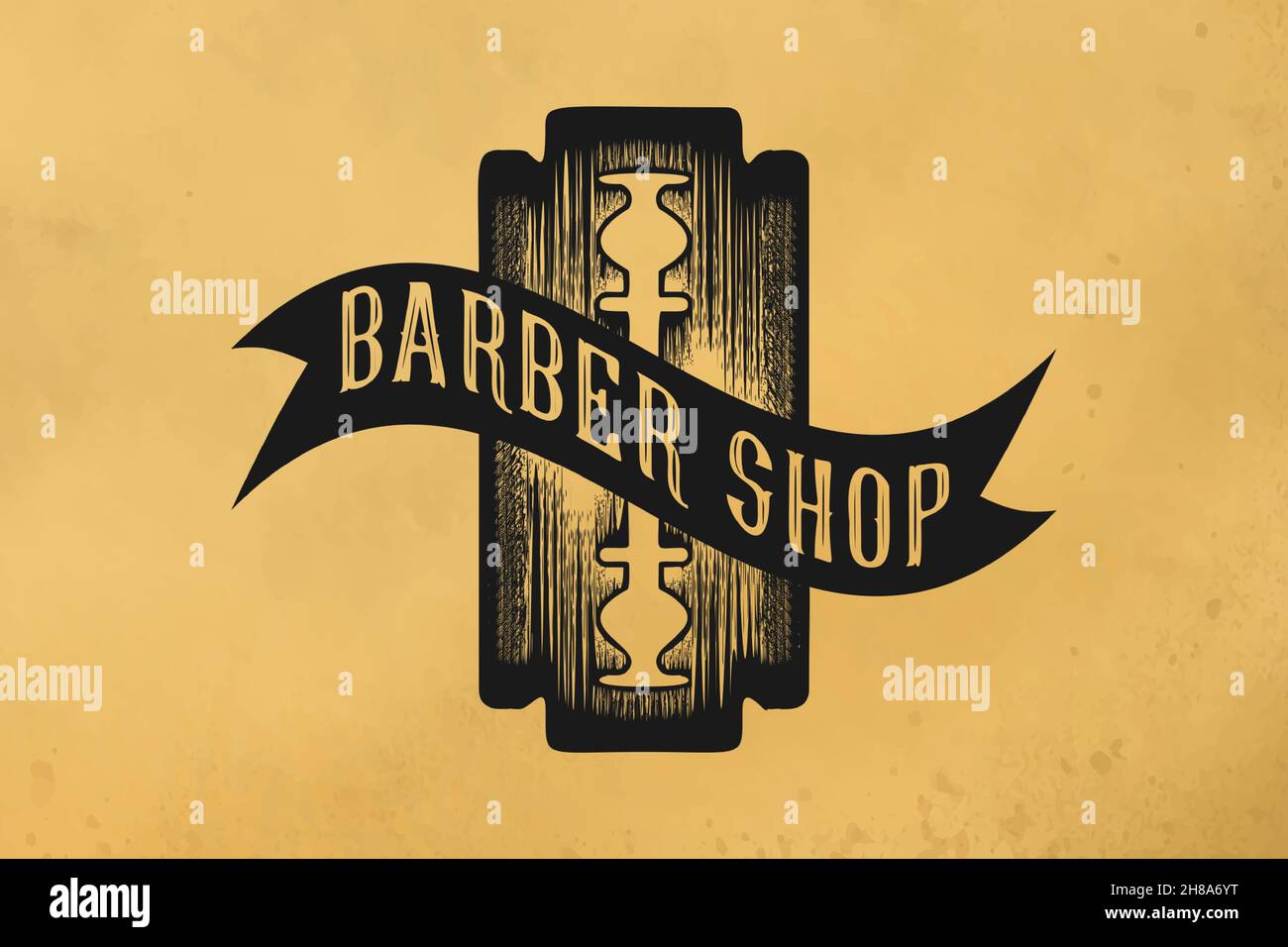 razor blade, barber logo Designs Inspiration Isolated on White ...