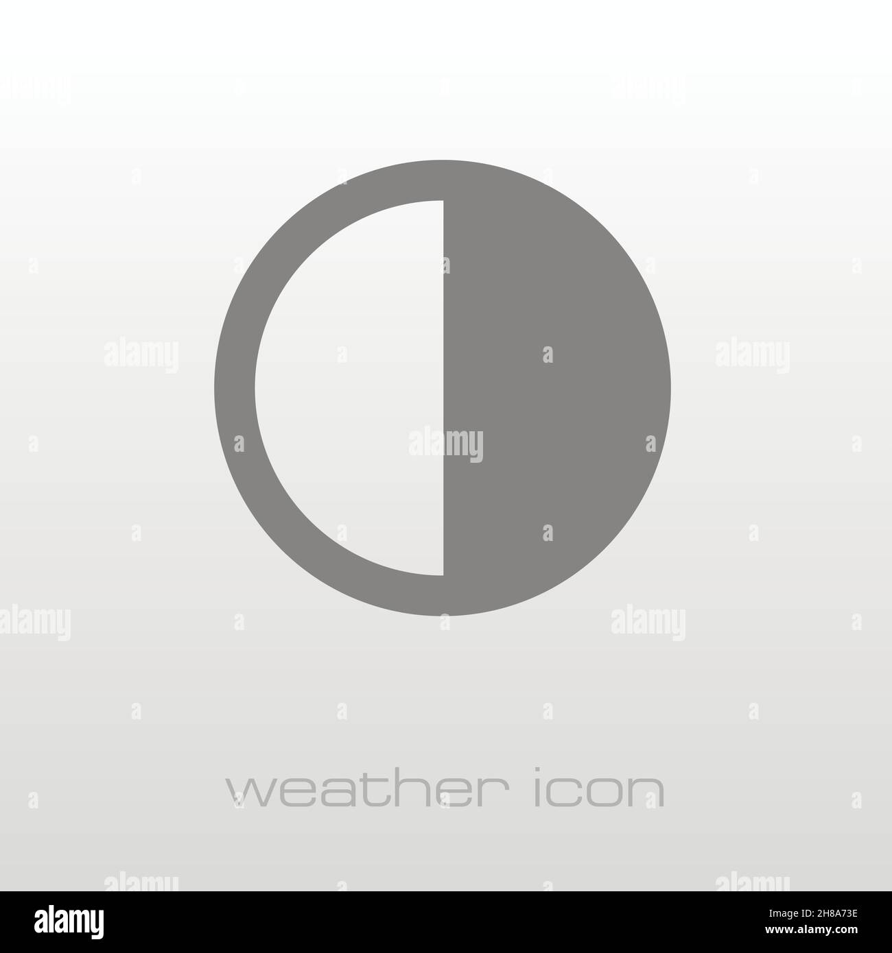 Half Moon outline icon. Sleep night dreams symbol. Meteorology. Weather ...