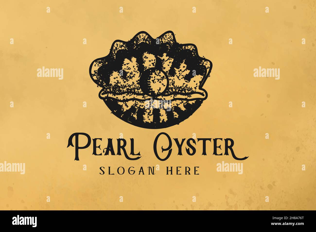 hand drawn Shellfish, oysters seafood logo design inspiration Isolated ...