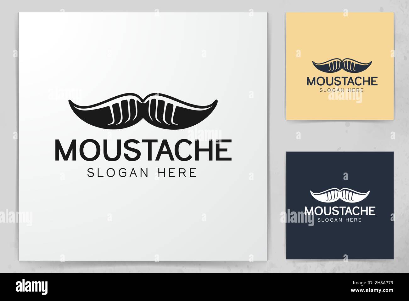 mustache logo design inspiration Stock Vector Image & Art - Alamy