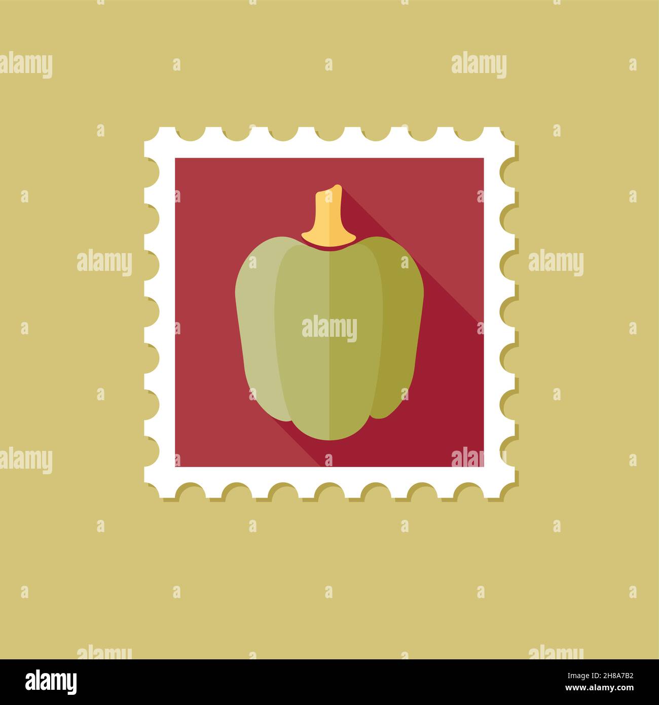 Pepper flat stamp with long shadow, eps 10 Stock Vector Image & Art - Alamy