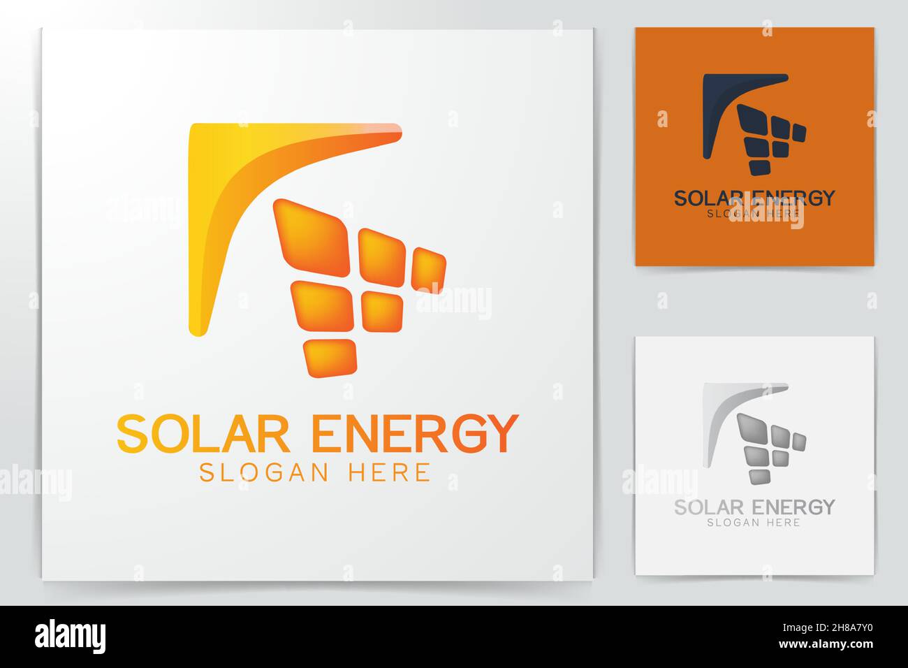solar panel logo Designs Inspiration Isolated on White Background Stock ...