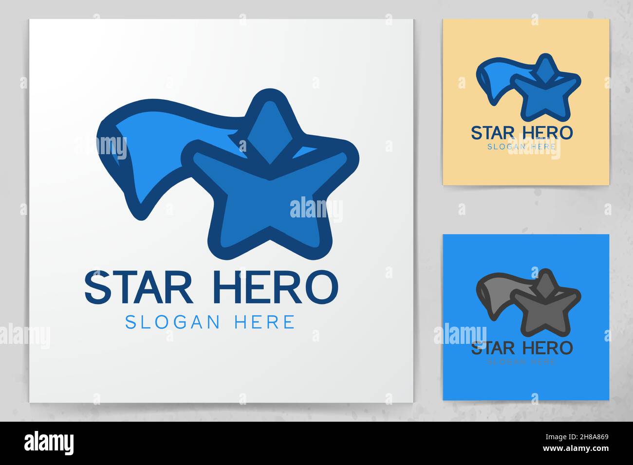 star flying, super hero logo Designs Inspiration Isolated on White ...