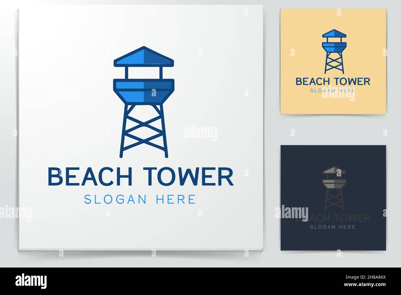 beach lifeguard logo design inspiration Stock Vector Image & Art - Alamy