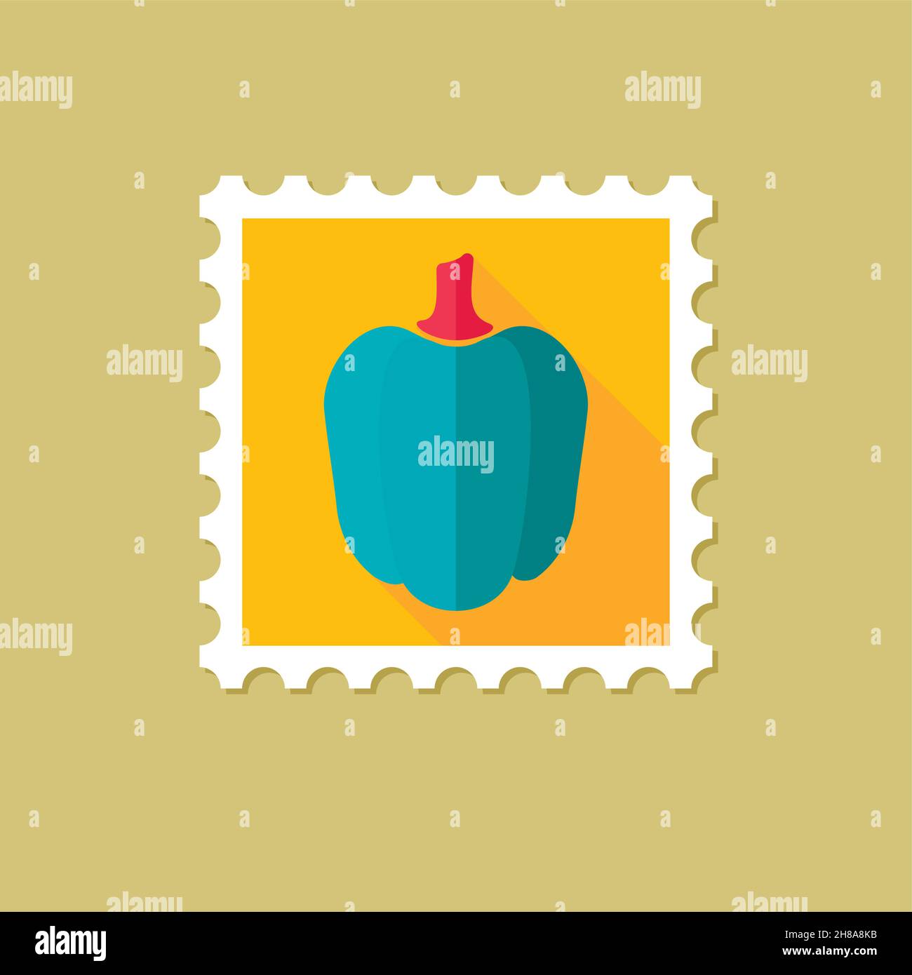 Long sweet pepper Stock Vector Images - Alamy