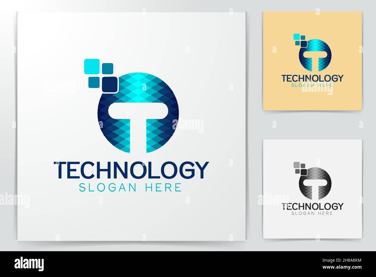 letter T digital logo Designs Inspiration Isolated on White Background ...