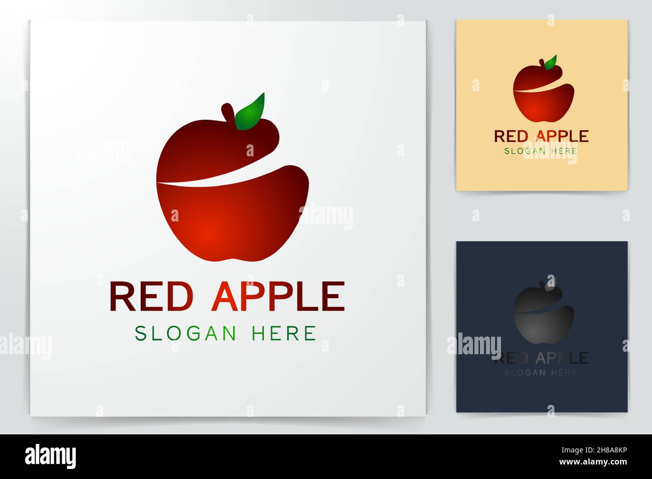 Red apple logo design inspiration Stock Vector Image & Art - Alamy