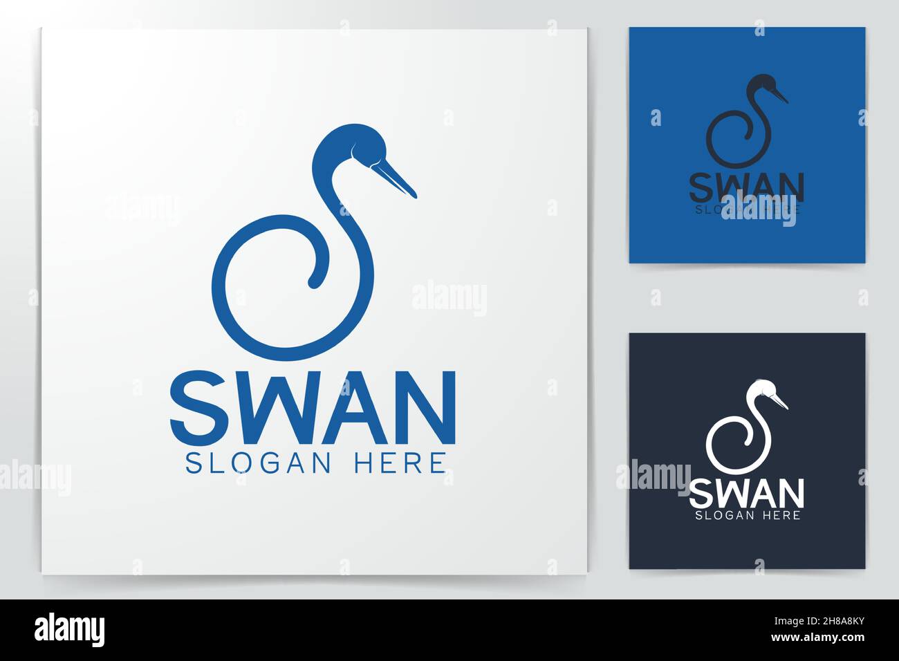 letter S, swan logo Designs Inspiration Isolated on White Background ...