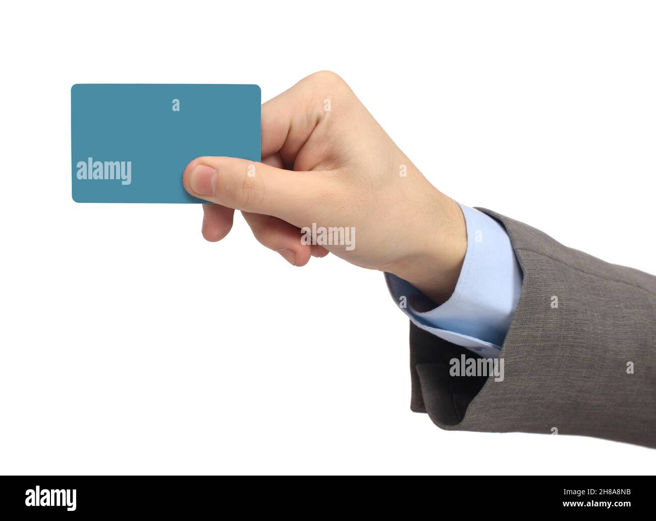 The man's hand shows a card Stock Photo - Alamy