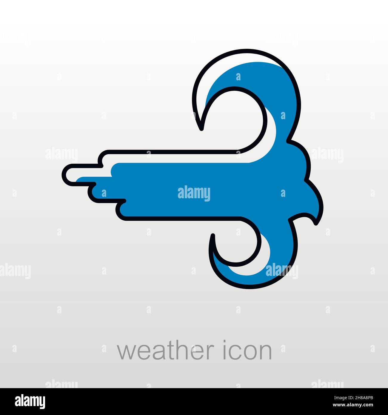 High Wind outline icon. Meteorology. Weather. Vector illustration eps ...