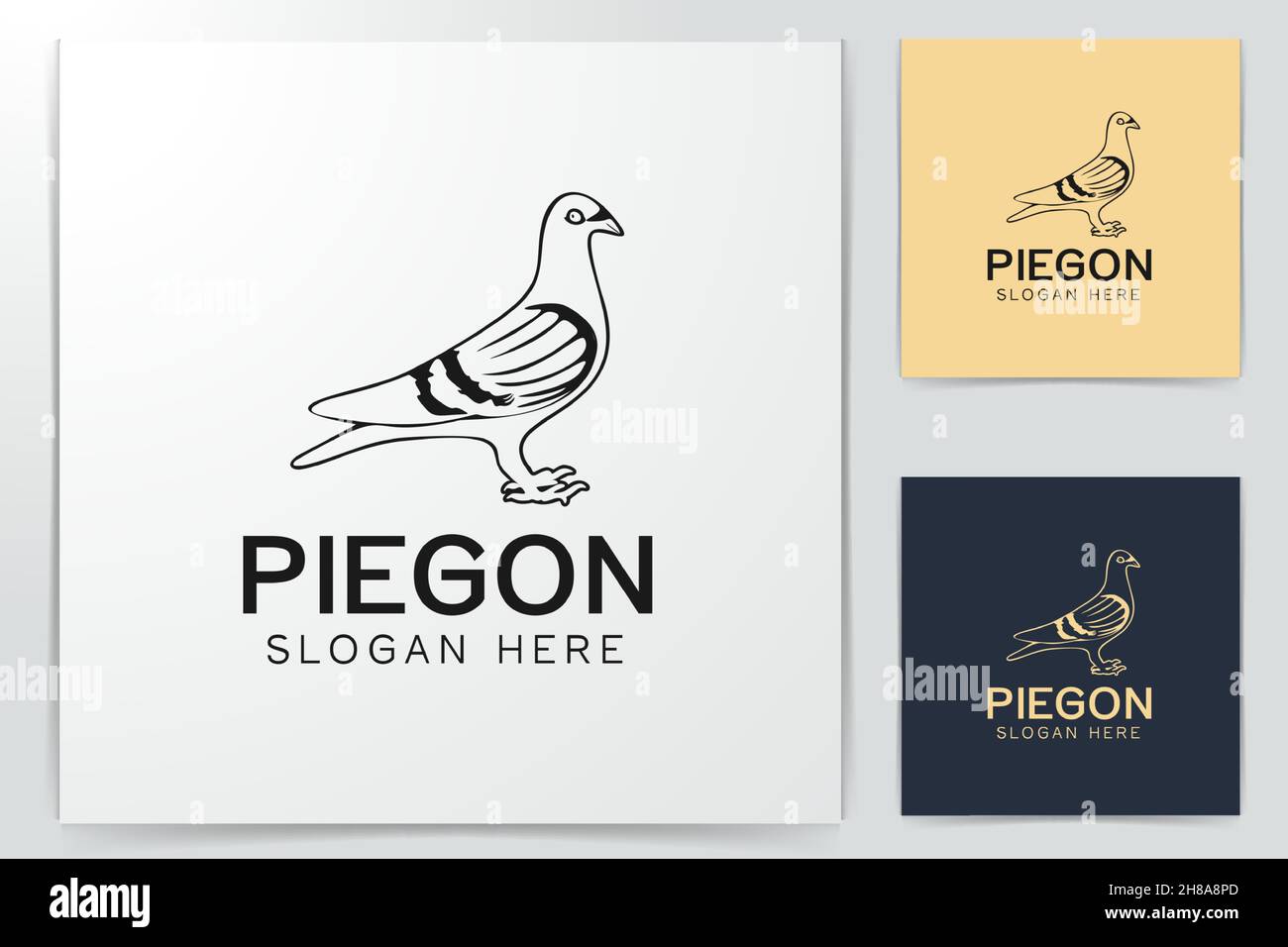 pigeon logo design Stock Vector Image & Art - Alamy