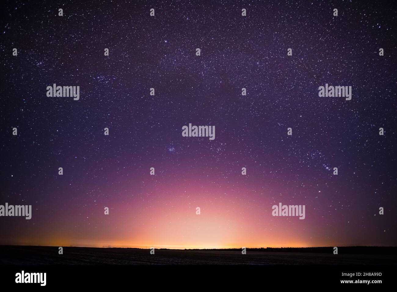 Real Night Sky Stars Background With Natural Colourful Sky Gradient ...