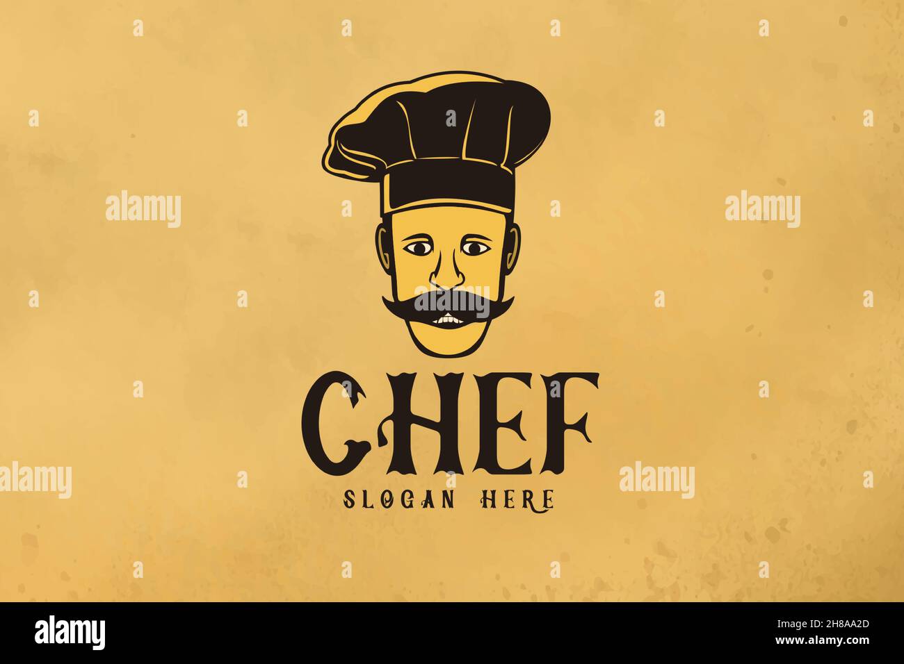 mustache asian chef logo Designs Inspiration Isolated on White ...