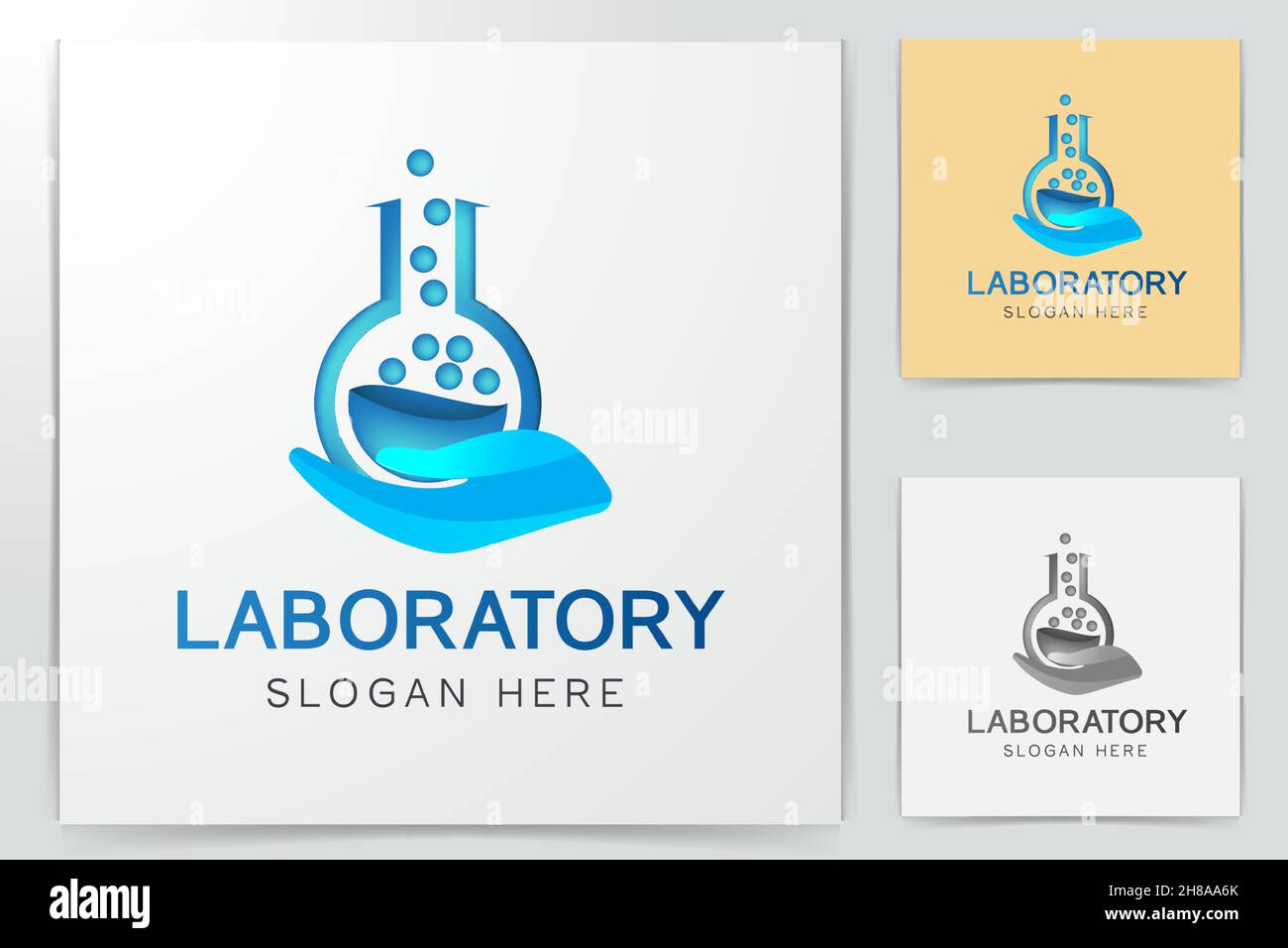 lab care logo Designs Inspiration Isolated on White Background Stock ...