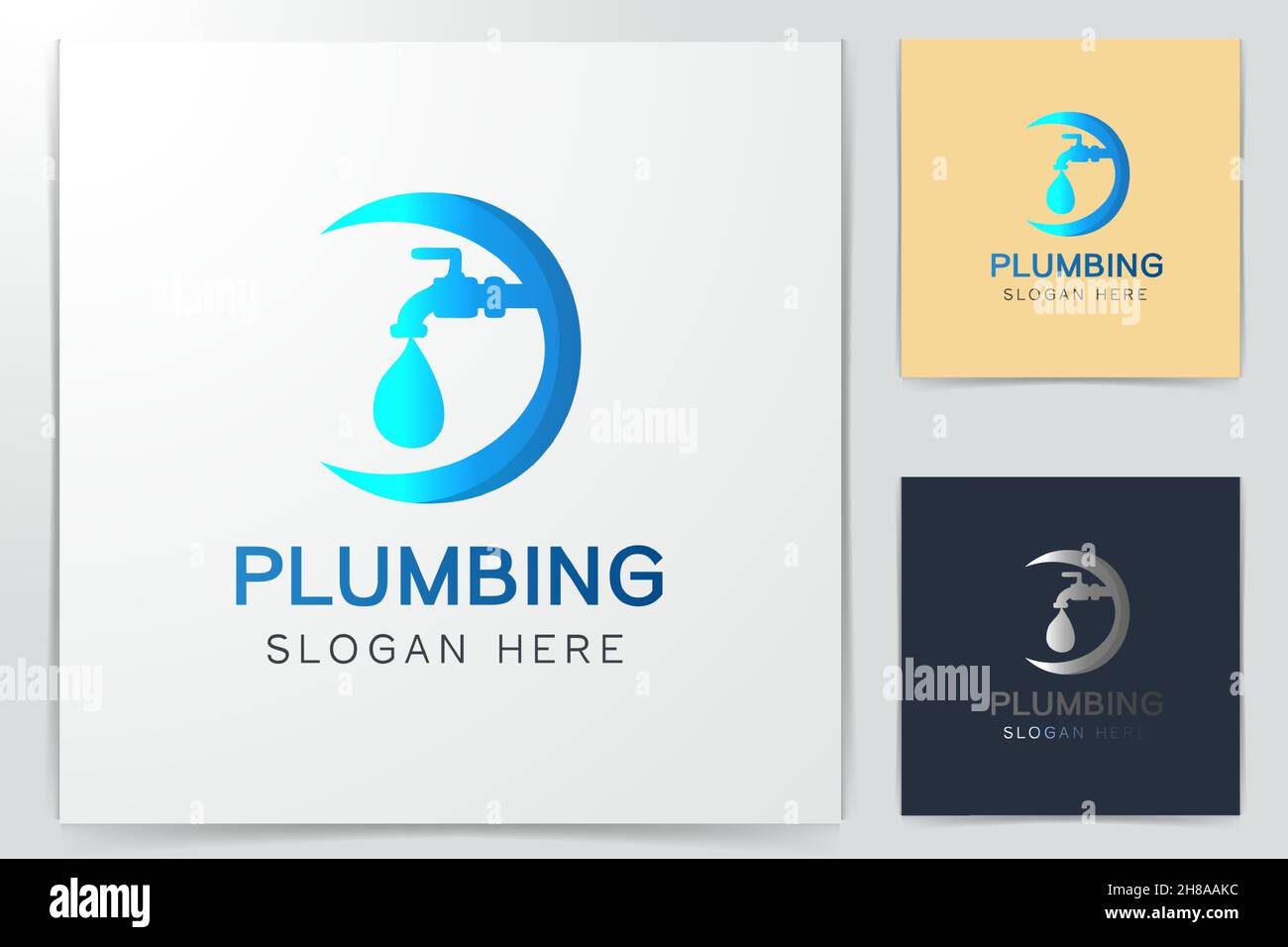 water faucet, plumbing logo Designs Inspiration Isolated on White ...