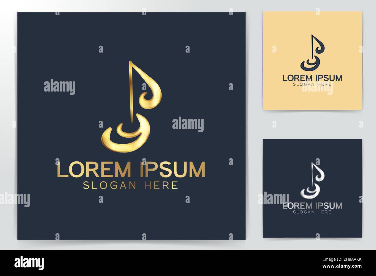 Musical note logo designs, vector illustration Stock Vector Image & Art ...