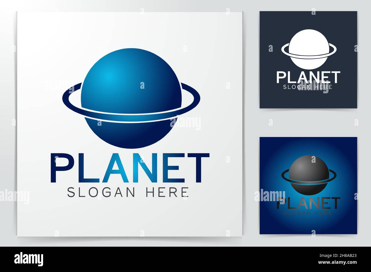 Globe, Planet Logo design inspiration Isolated On white Backgrounds ...