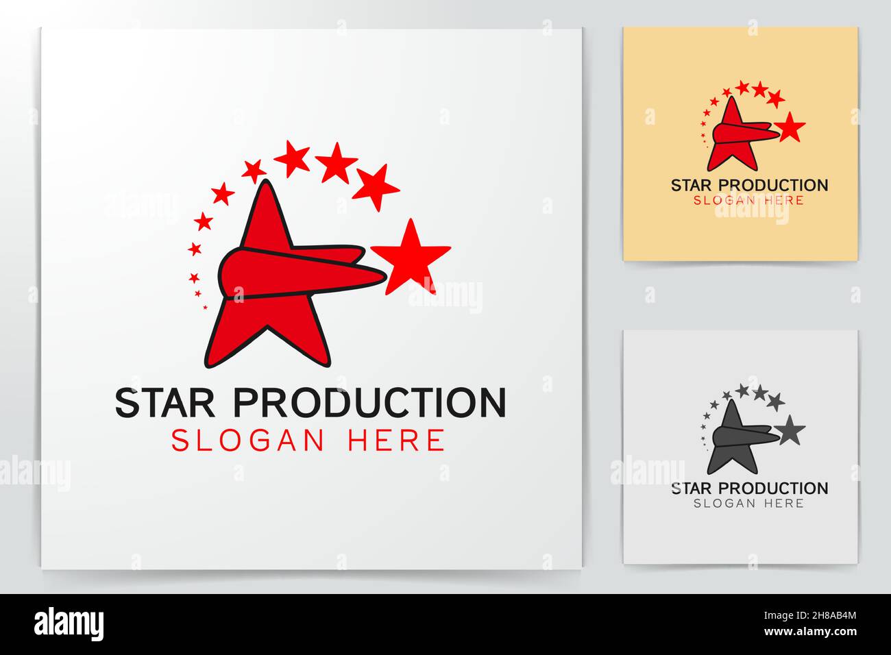 Star Logo design inspiration Isolated On white Backgrounds Stock Vector ...