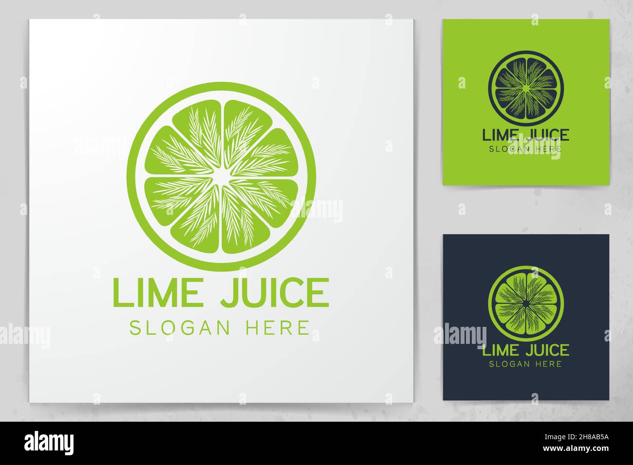 green lemon slices logo design inspiration Stock Vector Image & Art - Alamy