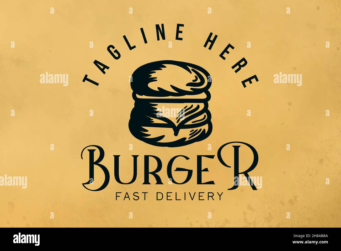 Burger food minimalist Stock Vector Images - Alamy