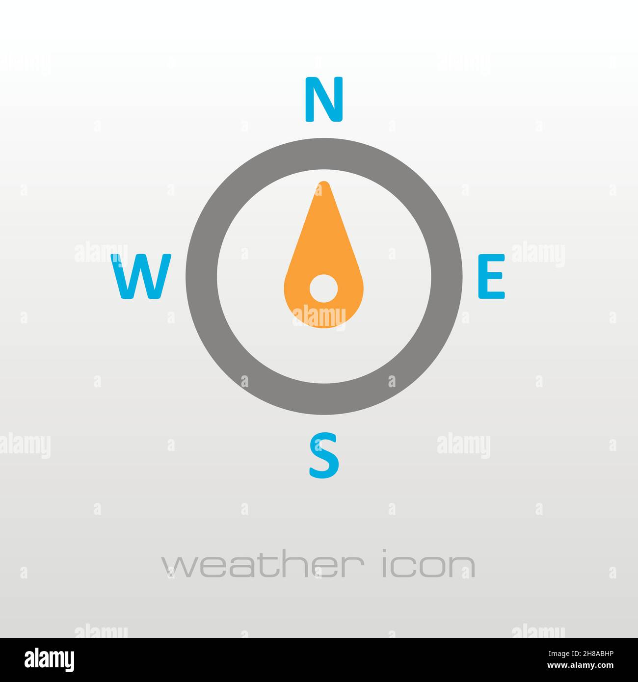 Compass wind rose outline icon. Direction north. Meteorology. Weather ...