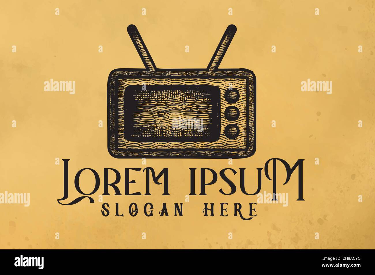 old televisions logo design inspiration Stock Vector Image & Art - Alamy