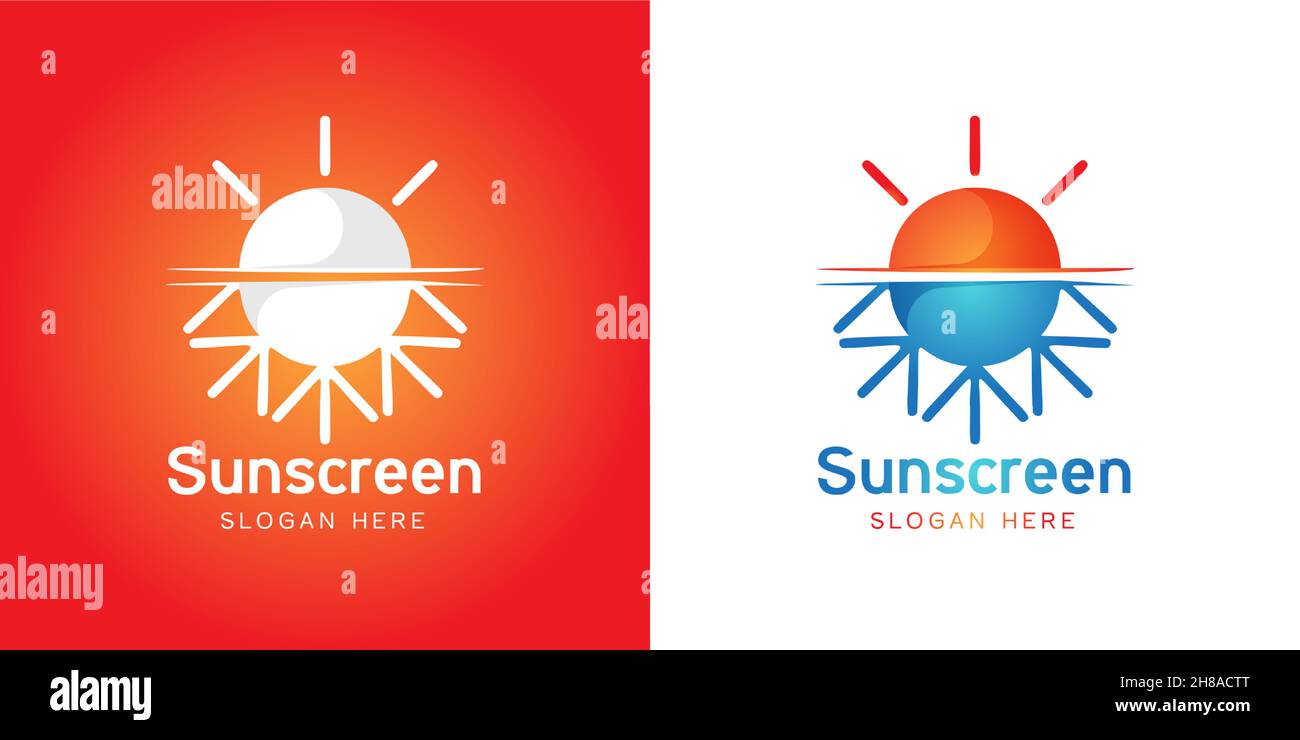 sun beach logo design inspiration Stock Vector Image & Art - Alamy