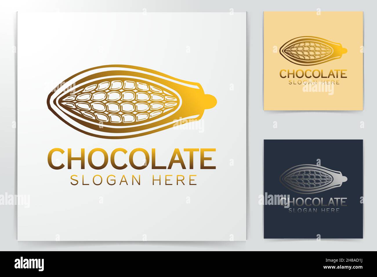 cacao logo Designs Inspiration Isolated on White Background Stock ...