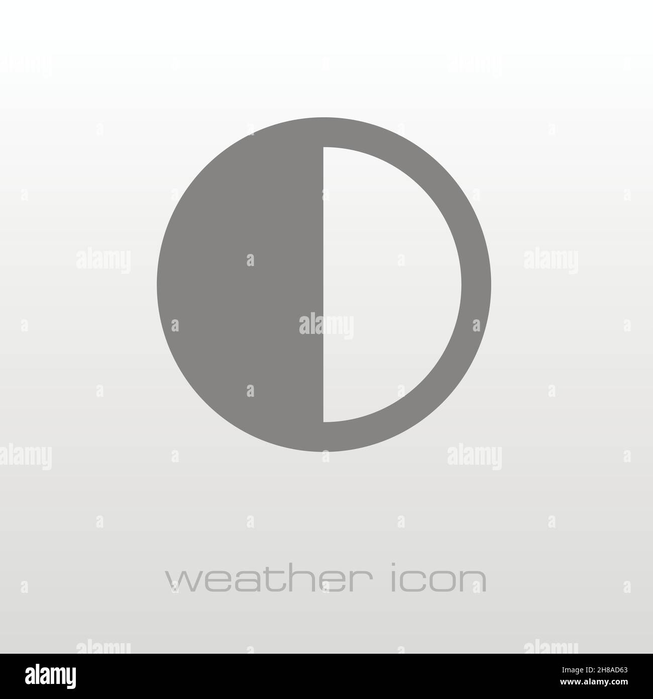 Half Moon outline icon. Sleep night dreams symbol. Meteorology. Weather ...