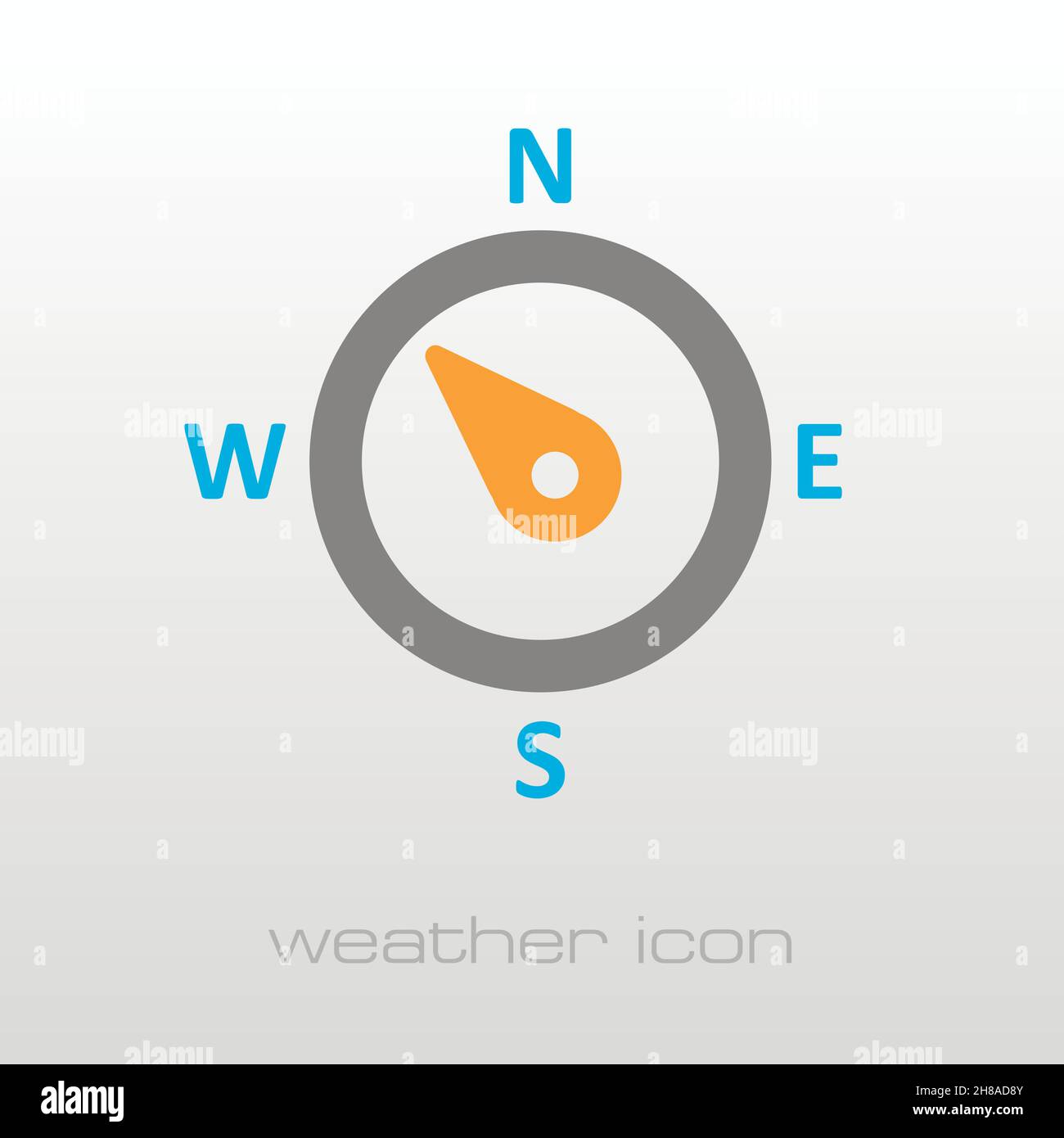 Compass wind rose outline icon. Direction northwest. Meteorology ...