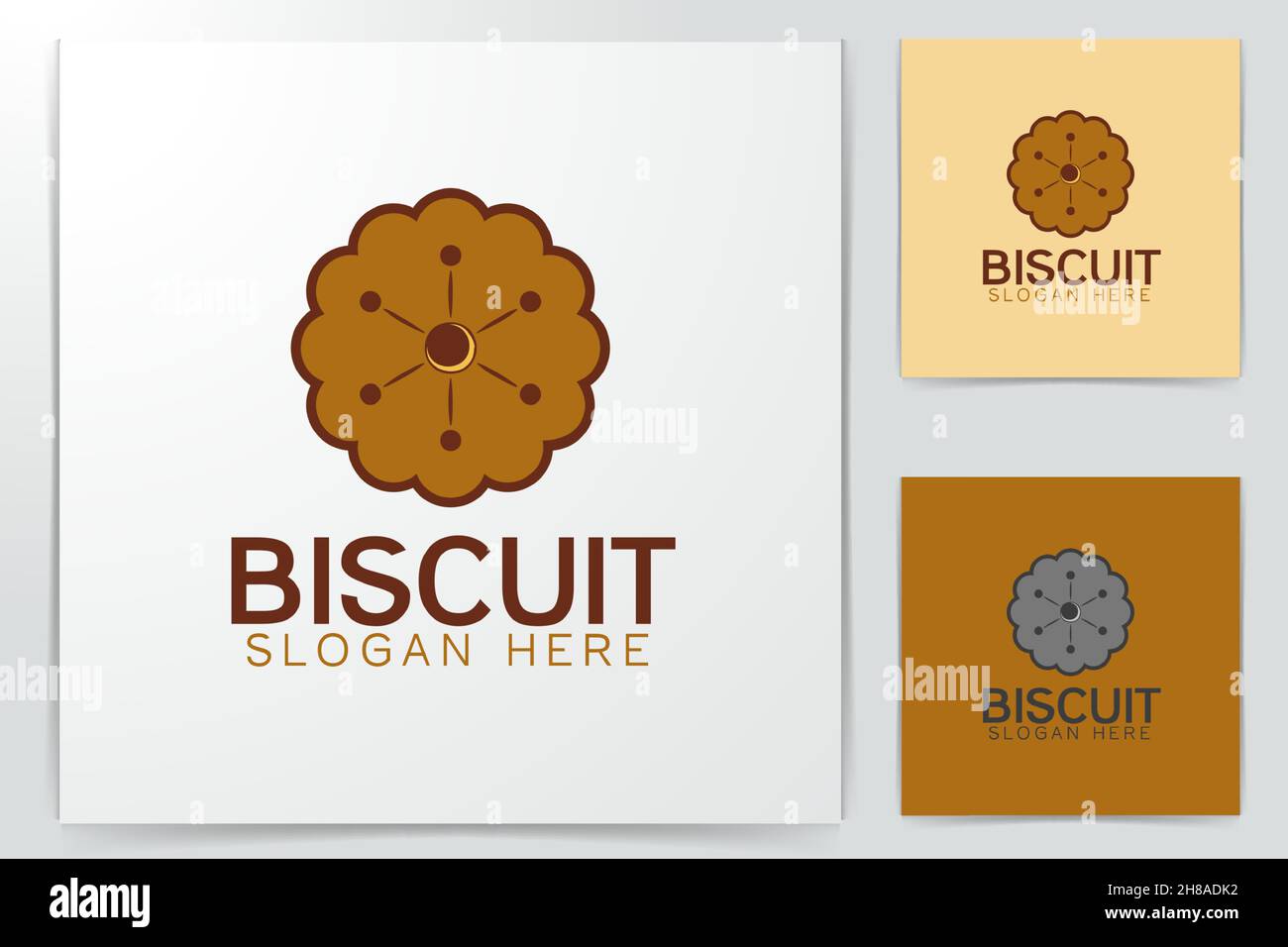 round biscuit logo Designs Inspiration Isolated on White Background ...