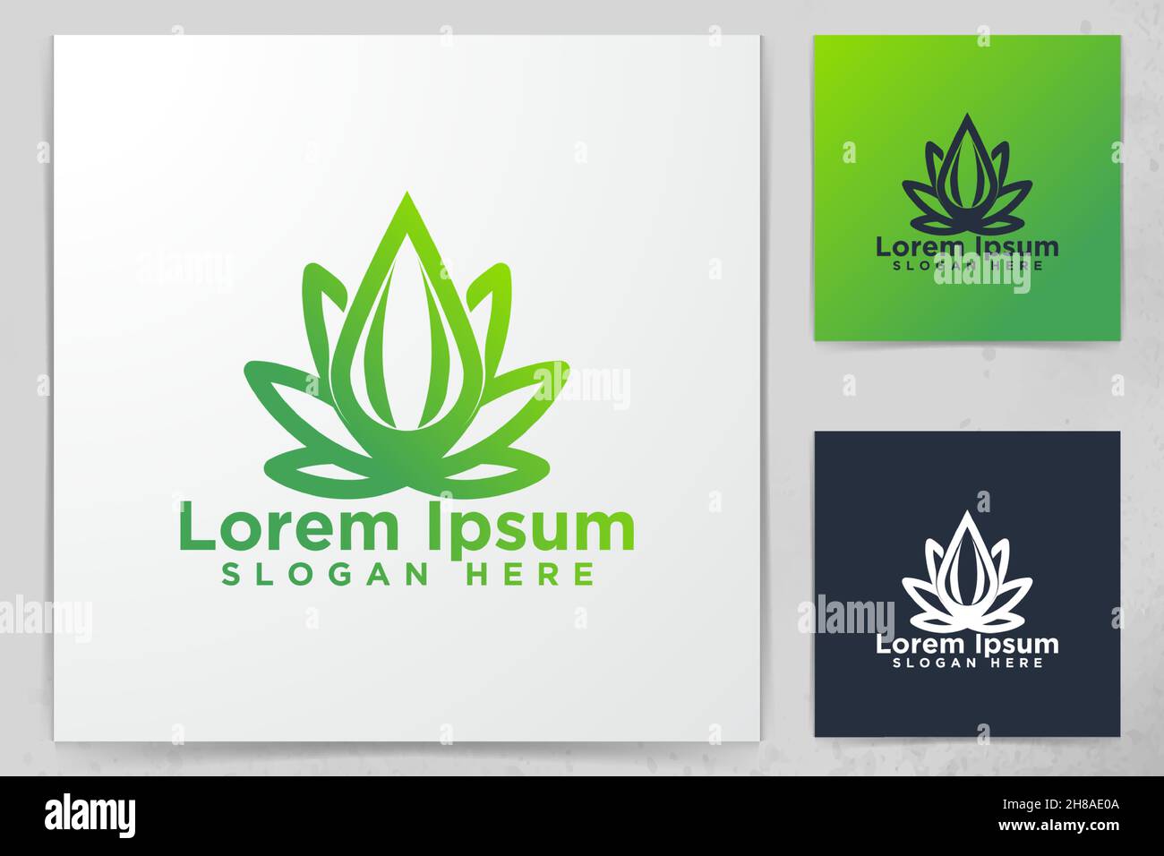 Cannabis Bud Logo Designs Vector Illustration Stock Vector Image & Art ...