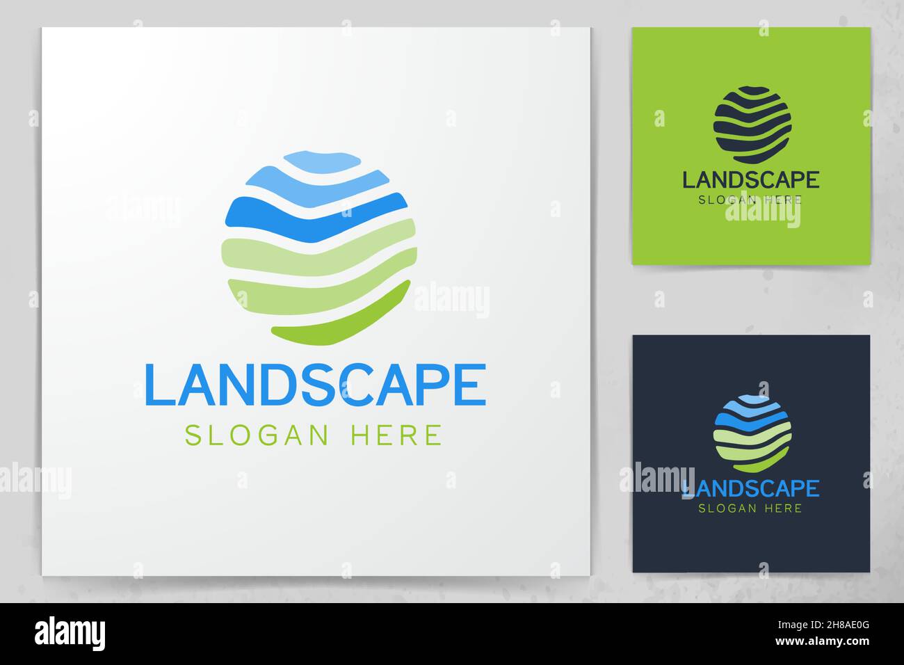Abstract Land Logo Designs Vector Illustration Stock Vector Image & Art ...