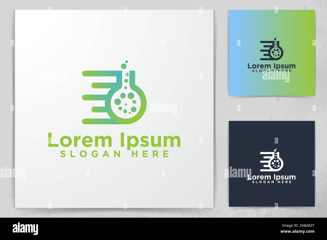 Lab Speed, Laboratory Logo Designs, Vector Illustration Stock Vector ...