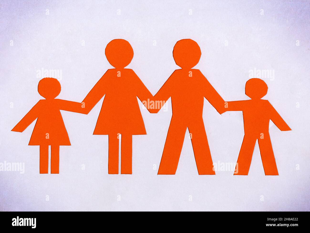 Drawn family orange isolated on a white background Stock Photo - Alamy