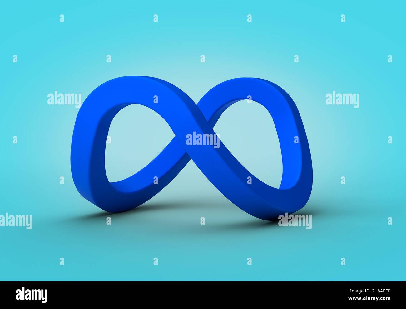 A 3D illustration of the blue eternity blue icon logo Stock Photo - Alamy
