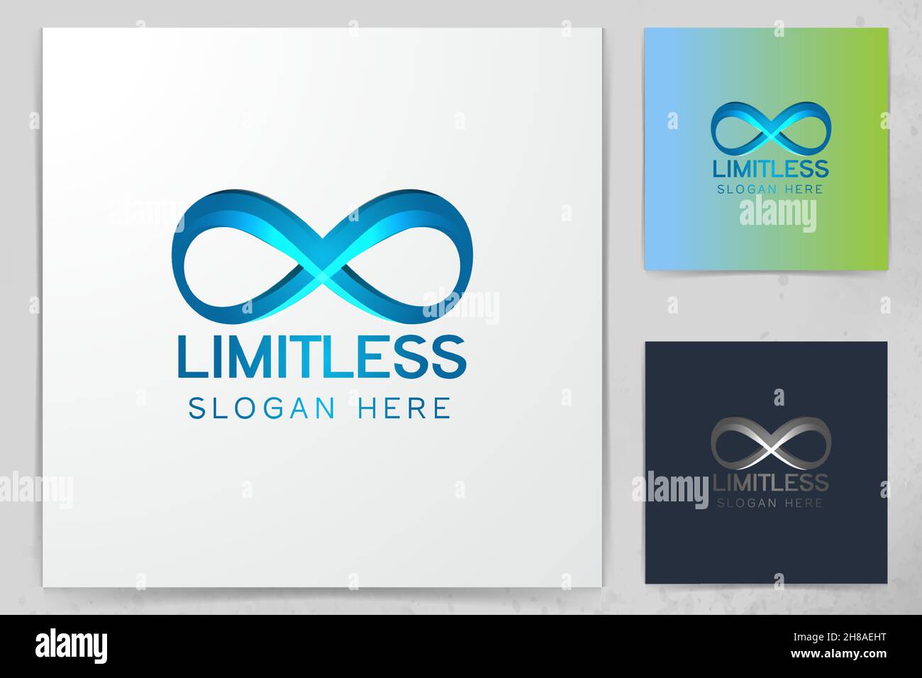 blue infinity logo Designs Inspiration Isolated on White Background ...