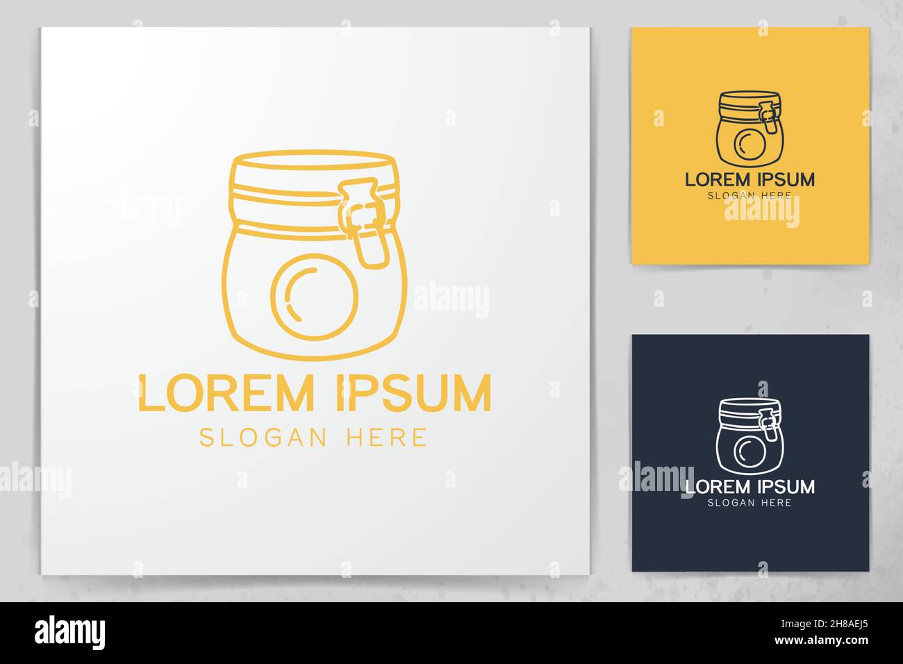 Jar mono line logo icon design Stock Vector Image & Art - Alamy