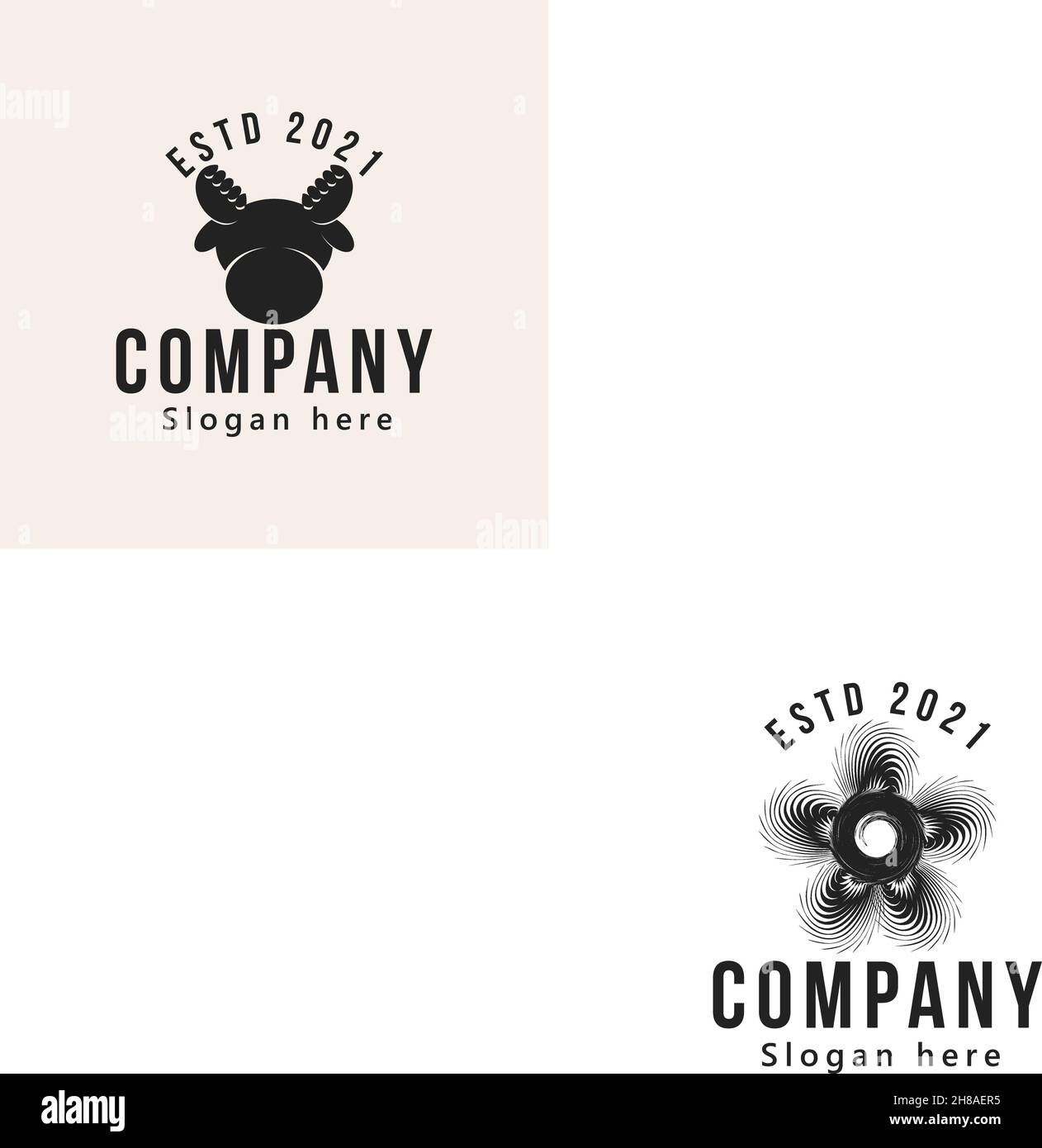 Vintage moose logo design vector illustration isolated design Stock ...