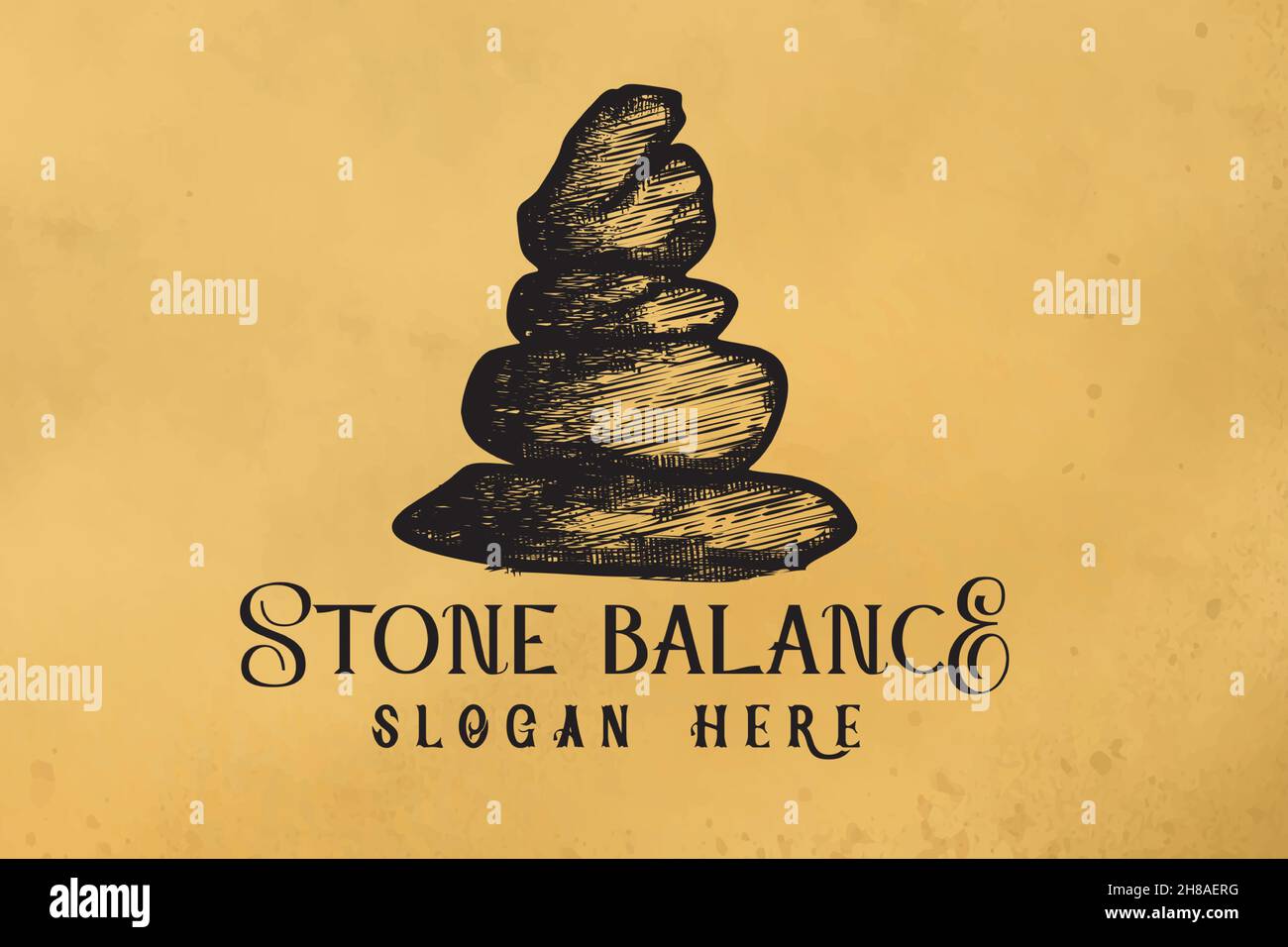 stone balance, yoga logo design inspiration Stock Vector Image & Art ...