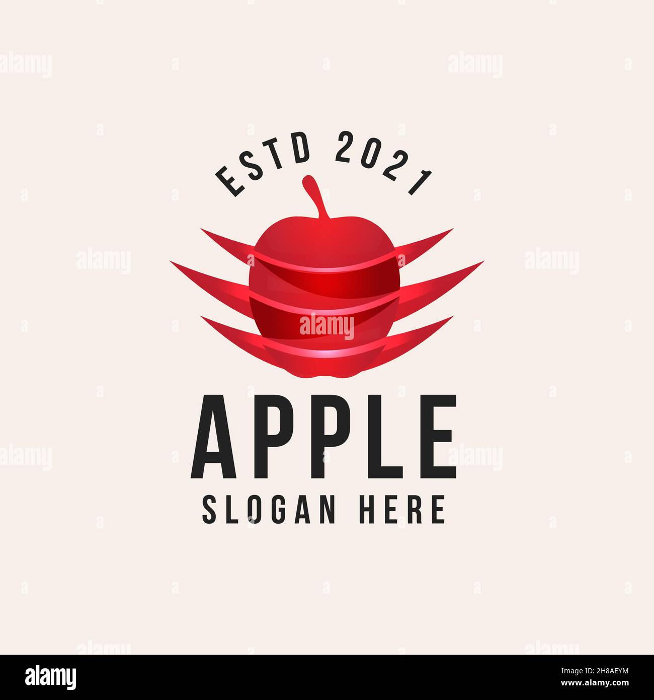 red apple logo design vector illustration isolated Stock Vector Image ...